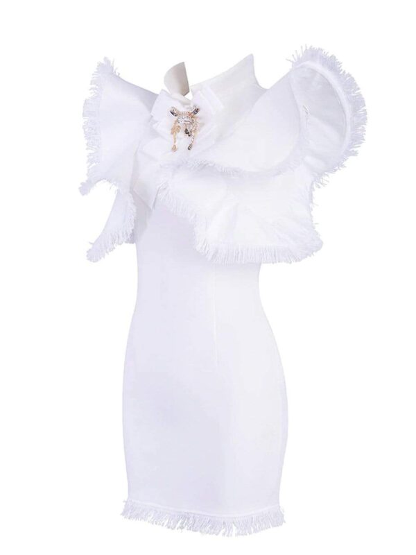 WHITEHAVEN Bodycon Mini Dress in White - ZCRAVE™ OFFICIAL WEBSITE