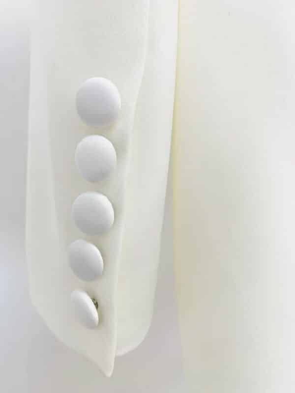 MESSA Beaded Cady Mini Blazer Dress in White - ZCRAVE™ OFFICIAL WEBSITE